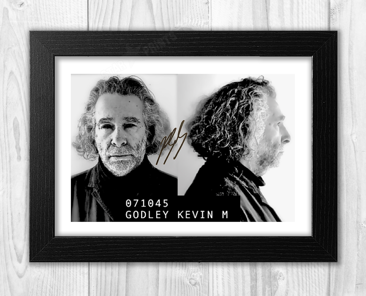 Kevin Godley 10cc mug shot A4 reproduction signed poster. Choice of ...