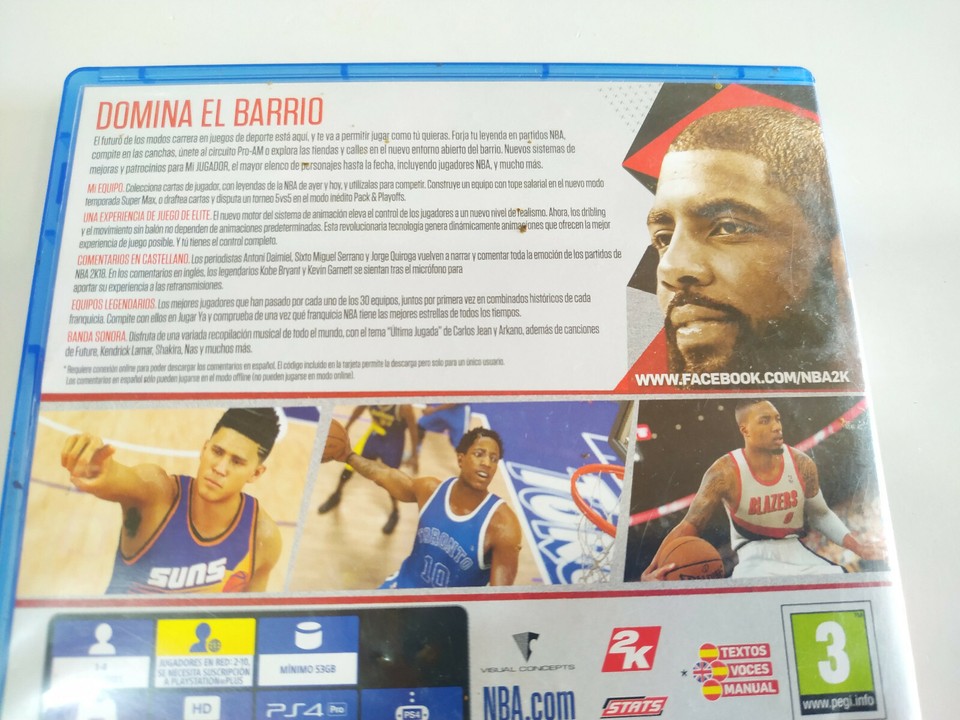NBA 2K18 NBA 2K SPORTS Kyrie Irving - juego PLAYSTATION 4 PS4 sony - 3T ...