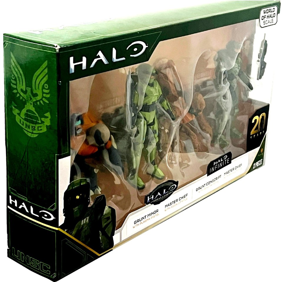 HLW0175 HALO 4'' World of Halo 20th Anniversary Action Figure Multipack ...