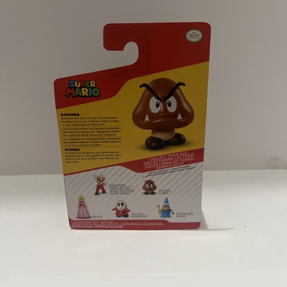 Jakks Pacific Super Mario Goomba Action Figure Nintendo 2" 2021 New ...
