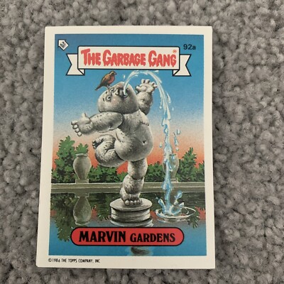 Vintage 1986 Garbage Gang Trading Card - No. 92a Marvin Gardens | eBay ...