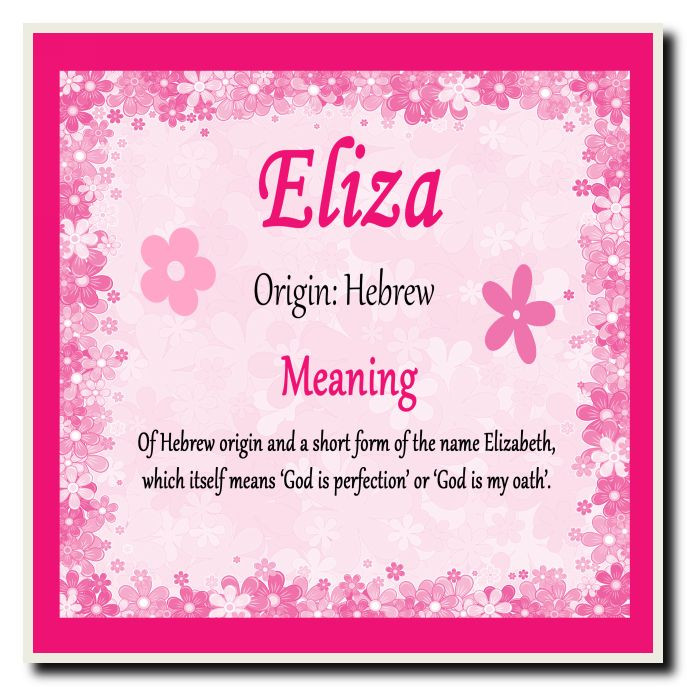 Eliza Personalised Name Meaning Coaster | eBay UK