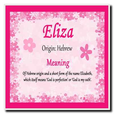 Eliza Personalised Name Meaning Coaster | eBay UK