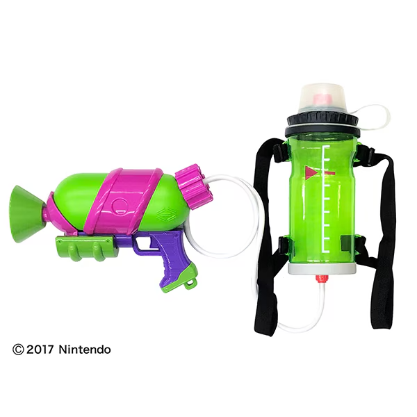 Water Gun Water Play Splatoon 2 Splashooter with Ink Tank Neon Green ...