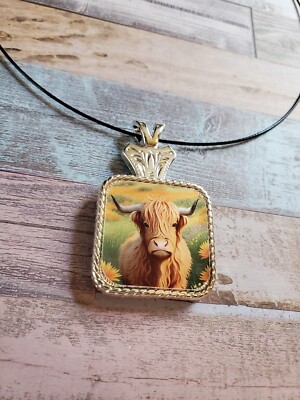 Western Concho Choker Chain Necklace highland cow lover gifts, cowgirl ...