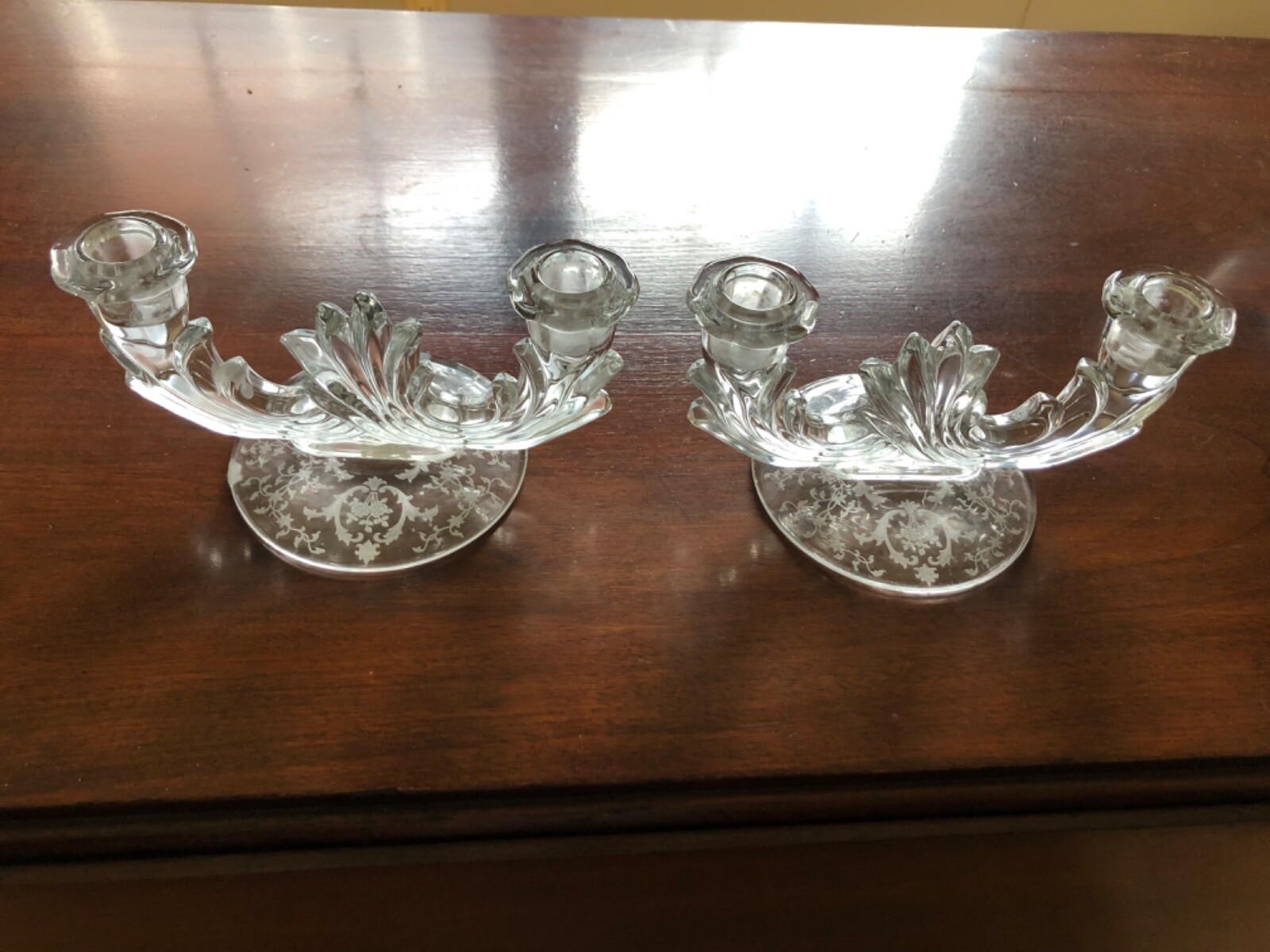 Fostoria etched crystal serving set - Navarre clear | eBay