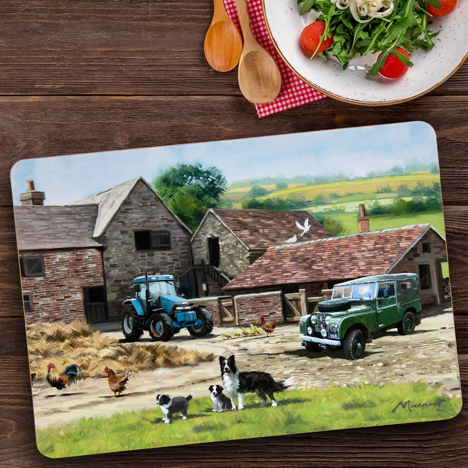 Farmyard Laptray TV Dinner Breakfast Serving Tray Placemat Coaster ...