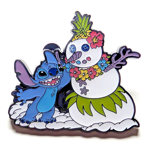 Disney Pin Loungefly Hot Topic Winter Mystery - Hula Snowman & Stitch ...