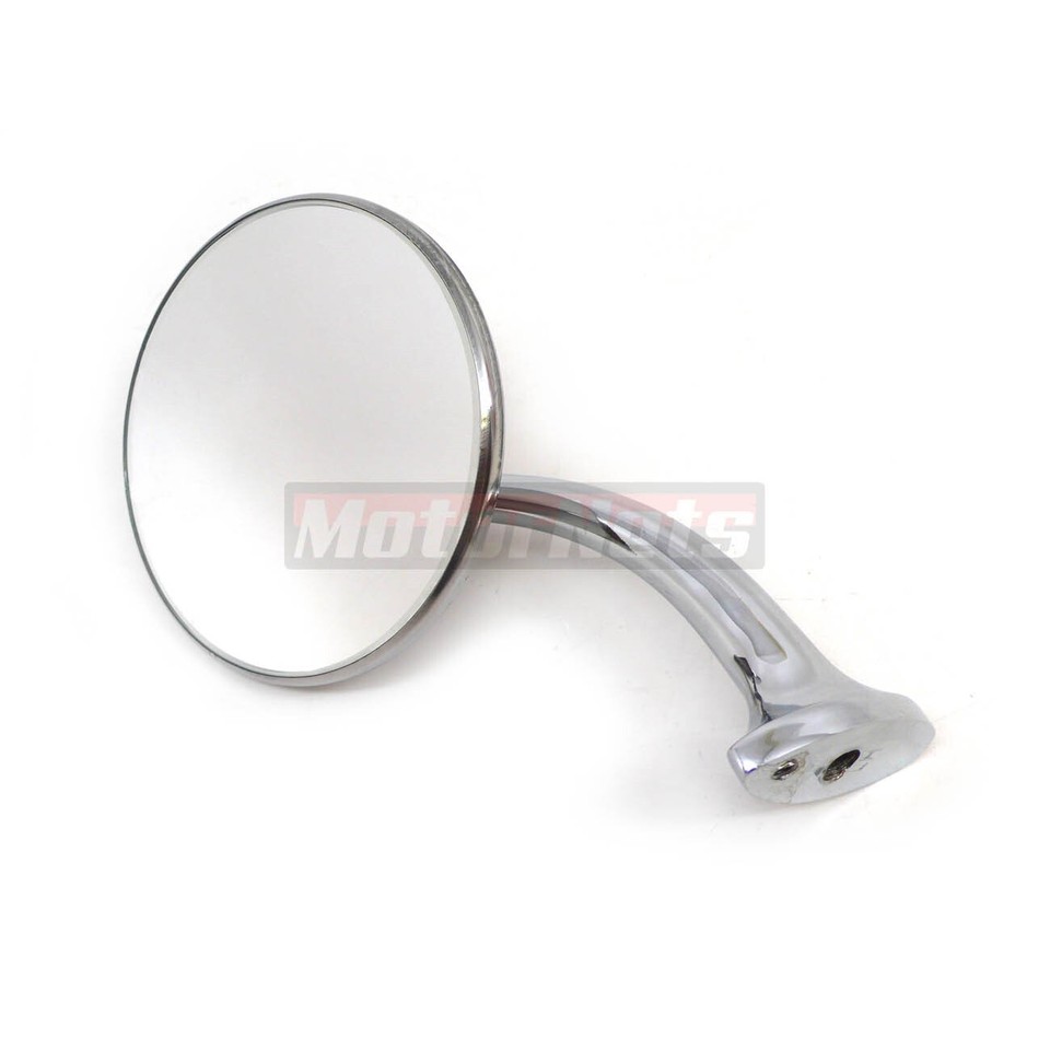 4" Swan Neck Side View Mirrors Pair Stainless Steel Chrome Chevy Ford ...