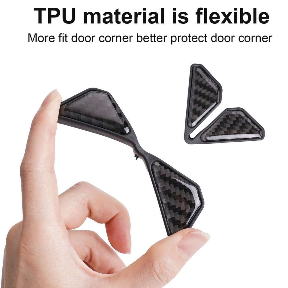 2x Black Anti-Scratch Sticker Car Door Corner Guard Cover Protector ...
