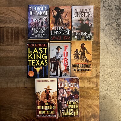western paperback books lot used Eight Books | eBay