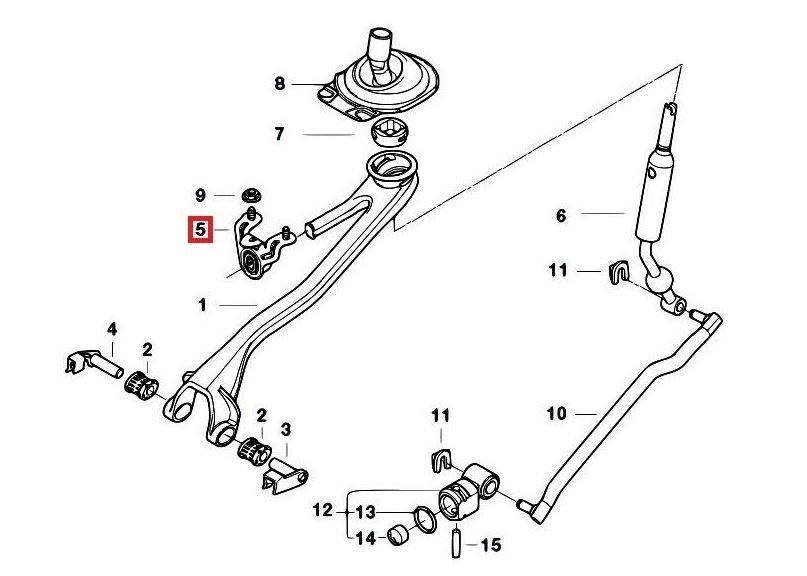 NEW GENUINE BMW X5 E53 M54 M57 ENGINES BEARING SHIFTING ARM 25111434625 ...
