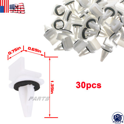 30 Pcs Rocker Panel Moulding Clip Side Skirt For Honda Accord Civic CR ...