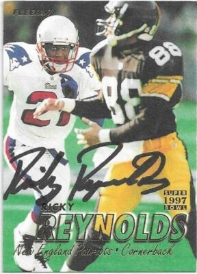 RICKY REYNOLDS Autographed Signed 1997 Fleer card #314 New England ...