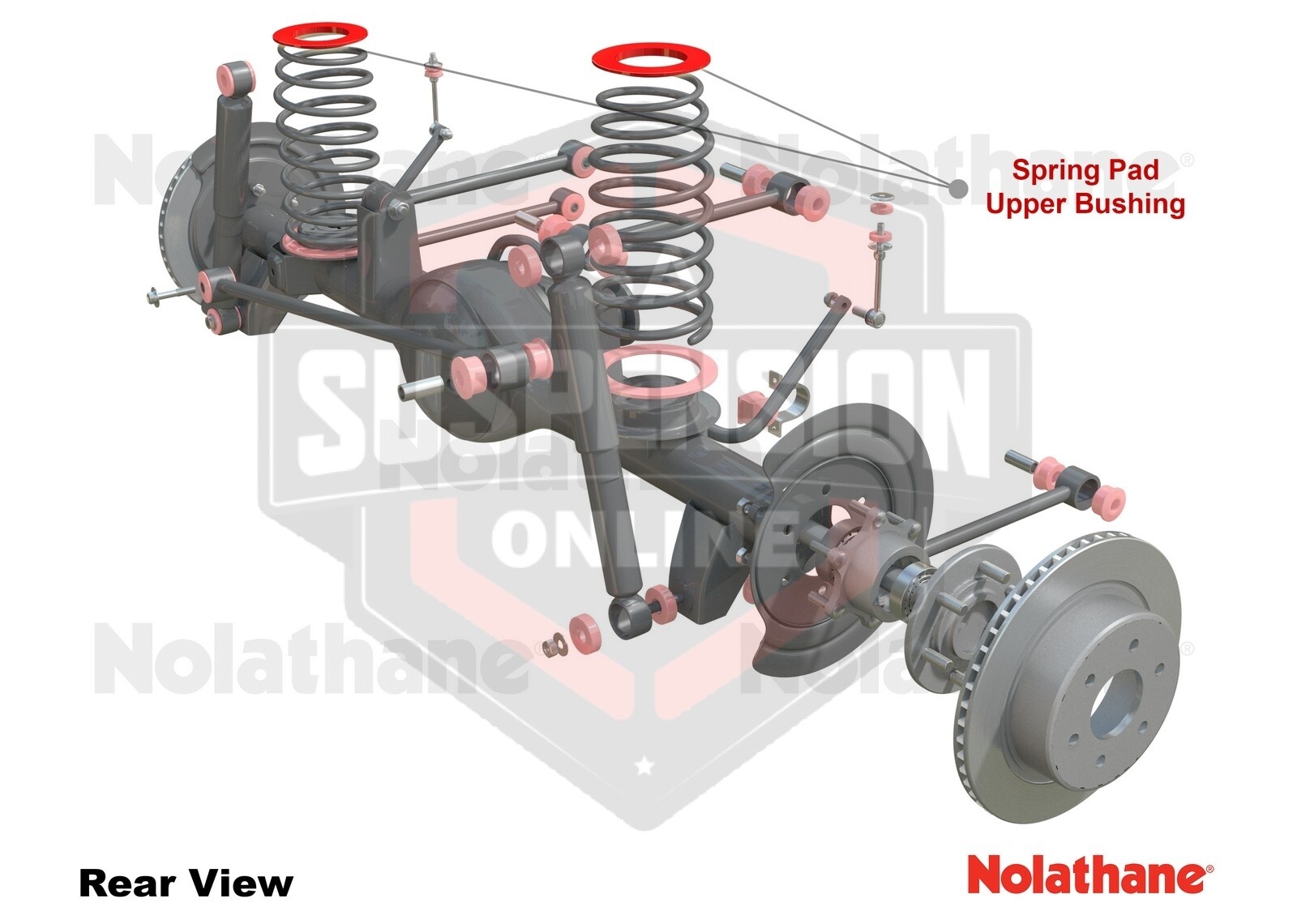 Nolathane 47424 - 2x Coil Springs Pad - Bushing Kit (Spring Fits Seat ...