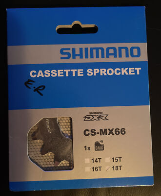 Shimano BMX CS-MX66 Single Cassette Bike Cog 18T | eBay