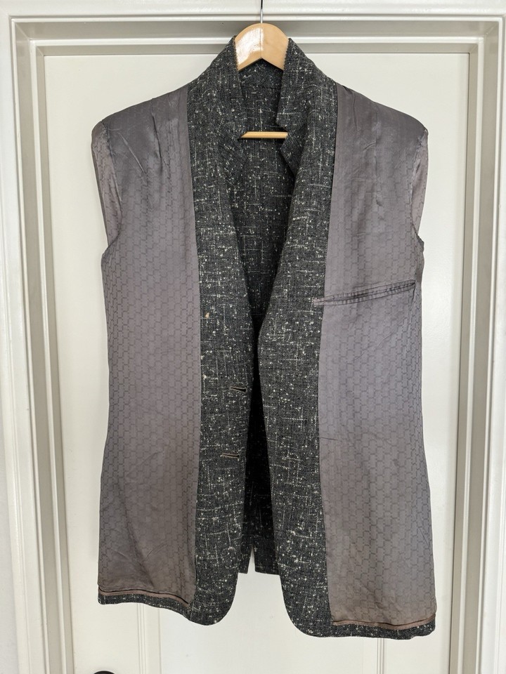 VTG 50s Men's Grey w/ Cream & Black Atomic Fleck Sport Coat Suit Jacket ...