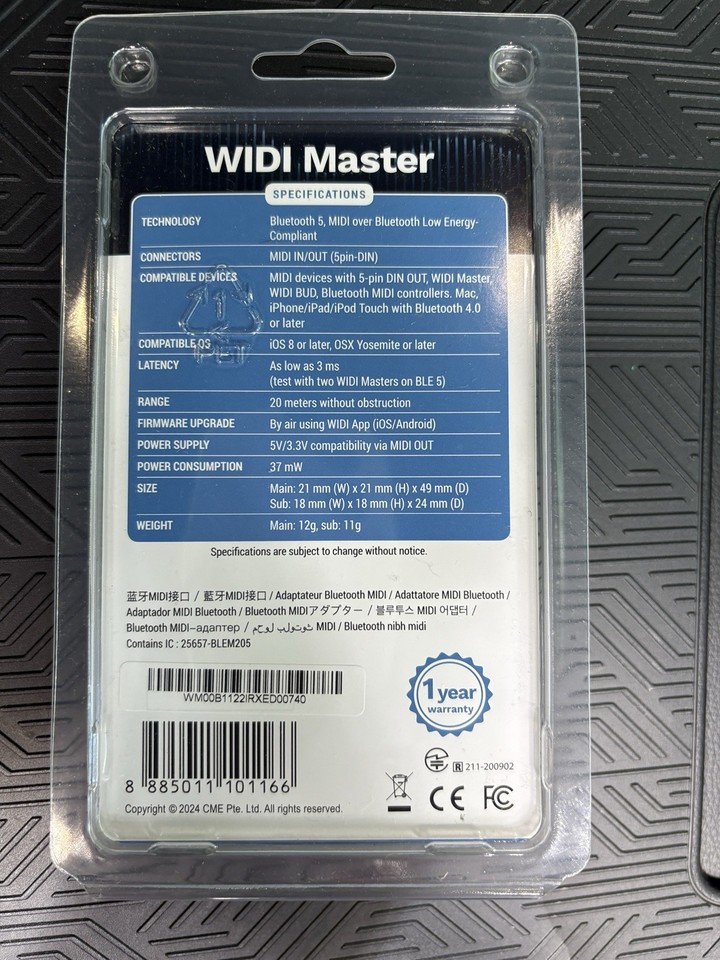 CME WIDI Master - Bluetooth Wireless MIDI Interface - Virtual MIDI ...