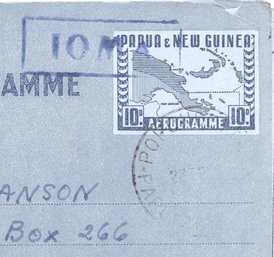 Papua New Guinea 1959 IOMA Aerogramme To USA With Original Letter ...