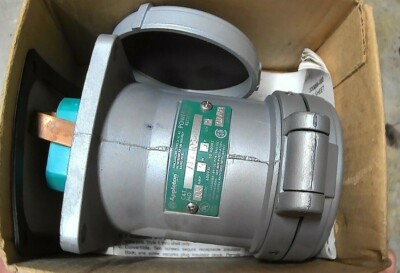 APPLETON ADR1034 POWERTITE RECEPTACLE W/SCREWCAP 100A 4P 600VAC 400HZ ...