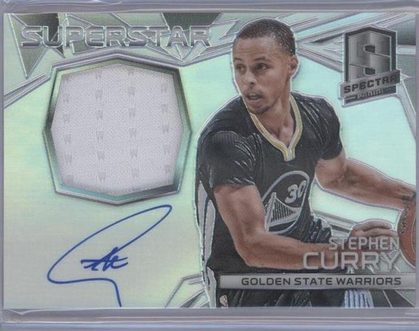 2014-15 Panini Spectra - Superstar Autographed Material #10 Stephen ...
