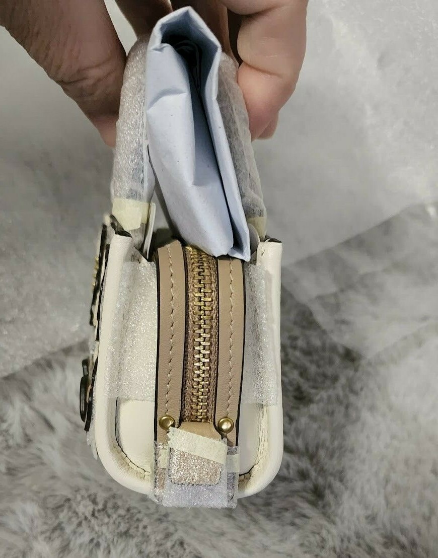 COACH 1941 Rogue Mini Charm TEA ROSE Chalk /Gold NWT | eBay