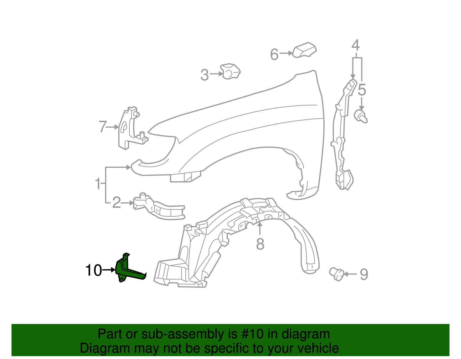 TOYOTA OEM 03-06 Tundra Fender-filler Panel Left 539040C020 for sale ...