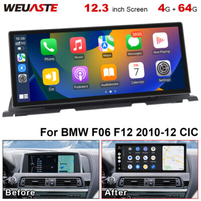 Android Car GPS 12.3'' Ultra-thin Screen Player Navi For BMW F06 F12 ...