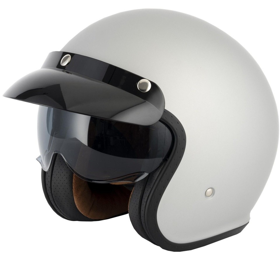 VCAN H589 SCOOTER MOD MOTORCYCLE OPEN FACE CRASH HELMET LAMBRETTA VESPA ...