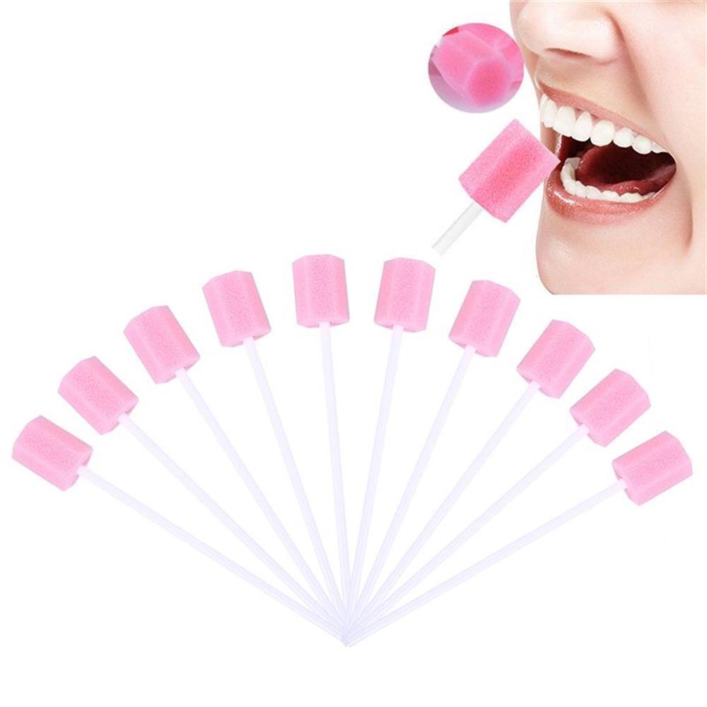 Head Oral Care Sponge Swab Tooth Cleaning Mouth Swabs Sponge Dental ...