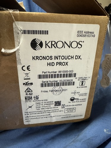 UKG Kronos 8610000-003 Intouch DX Time Clock New In Sealed Box | eBay