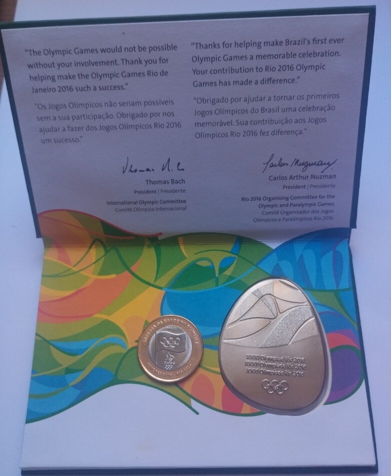 2016 Rio Olympic Games Participation Medal With Origi… - Gem