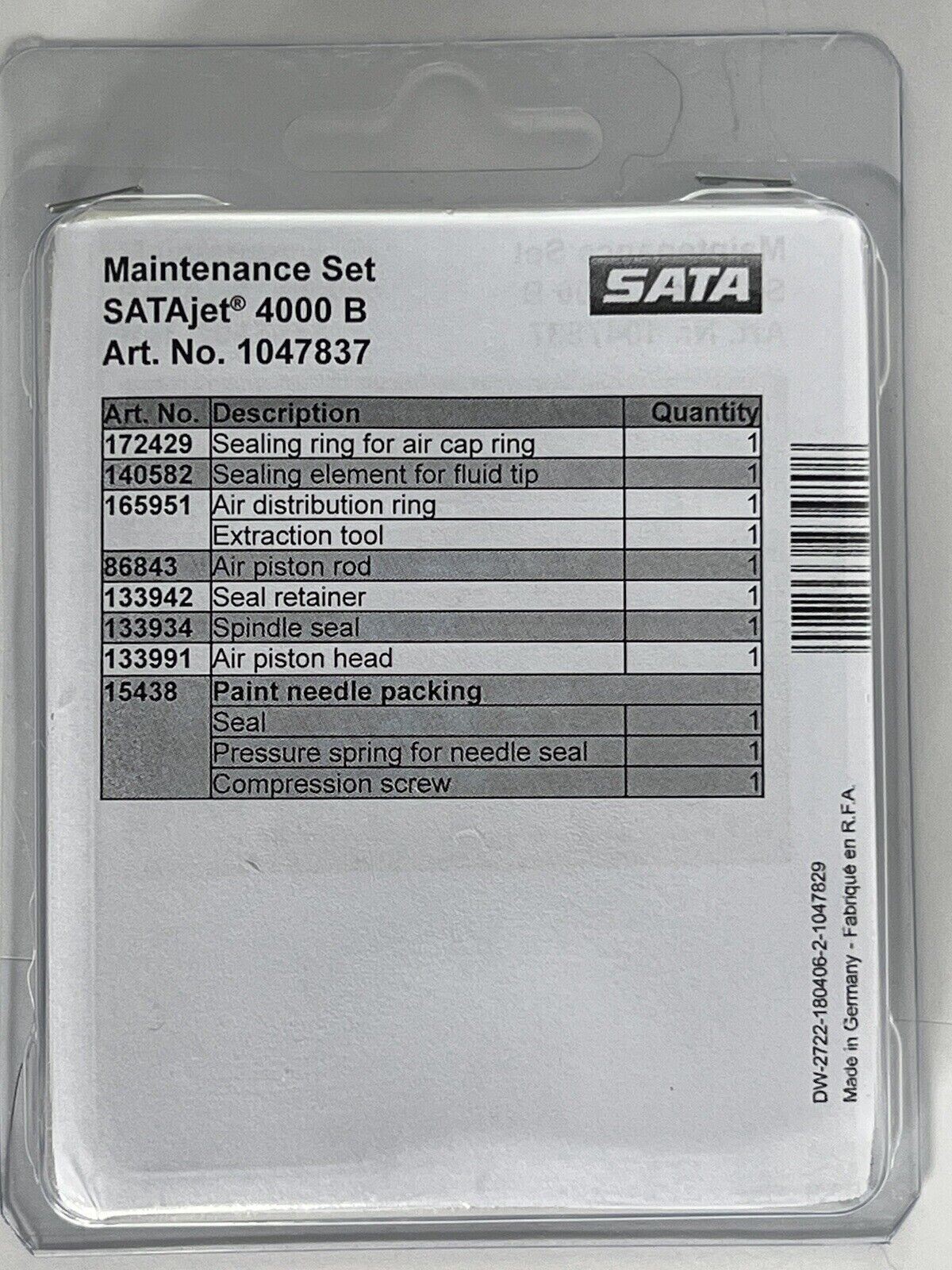 1047837 SATA JET 4000B Maintenance Kit, Spray Gun Rebuild HVLP & RP | eBay