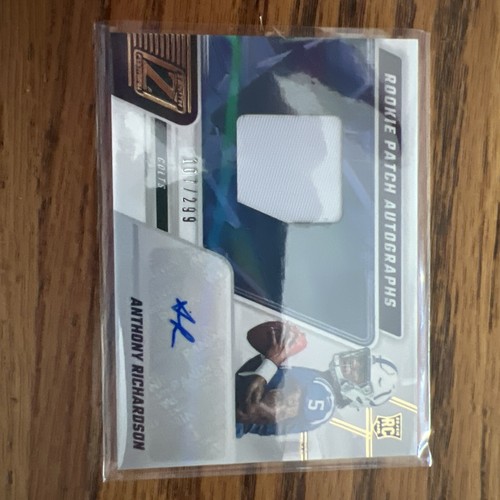 Anthony Richardson Rookie Patch Autograph 2023 Zenith numbered 107/299 ...