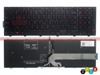 New For DELL Latitude 3550 3560 3570 3580 3588 Laptop Keyboard US Red ...