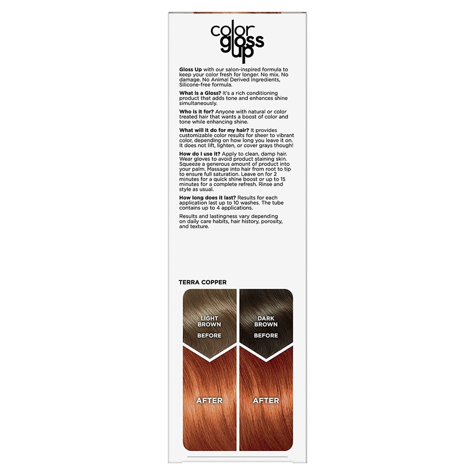 New Clairol Color Gloss Up Temporary Hair Dye, Terra Copper Hair Color ...