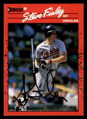 1990 Donruss Baseball #215 Steve Finley Signed Autograph (no COA) *e1 ...