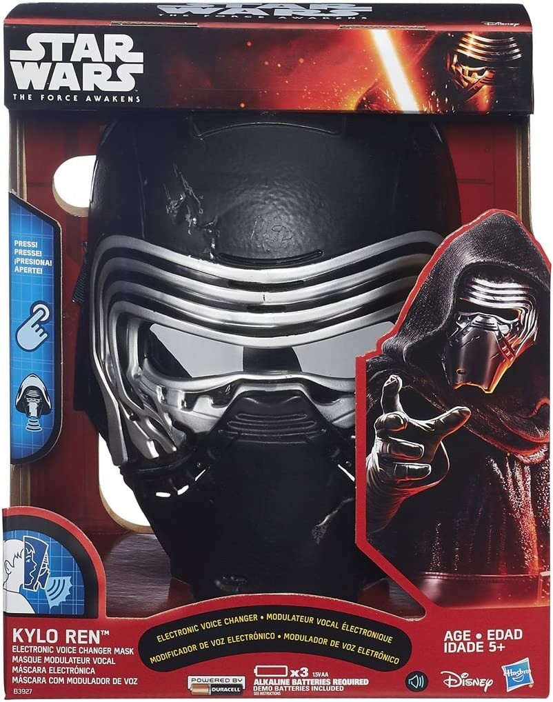 AUTHENTIC Star Wars Hasbro BLACK Series KYLO REN Voice Changing Helmet USED