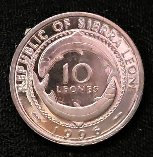 SIERRA LEONE 10 LEONES 1996 " FISH" "MAMMY YOKO" UNC COIN - BEAUTIFUL ...