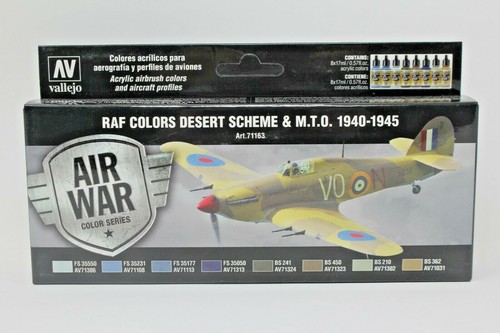 Vallejo Model Air Paint Set: RAF Colours Desert Scheme and MTO 1940 to ...