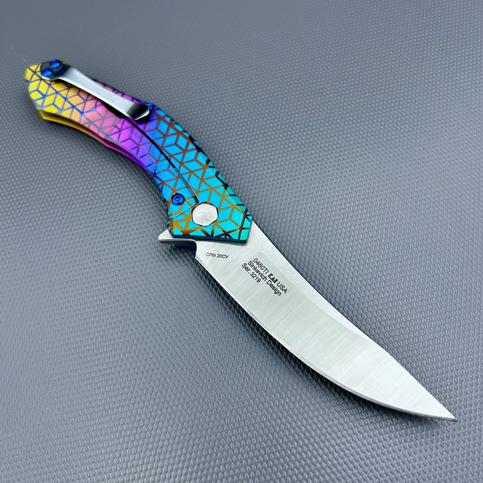 Zero Tolerance ZT 0460Ti Plain Edge Folder ZT0460 20CV Steel w/ Rhombus ...