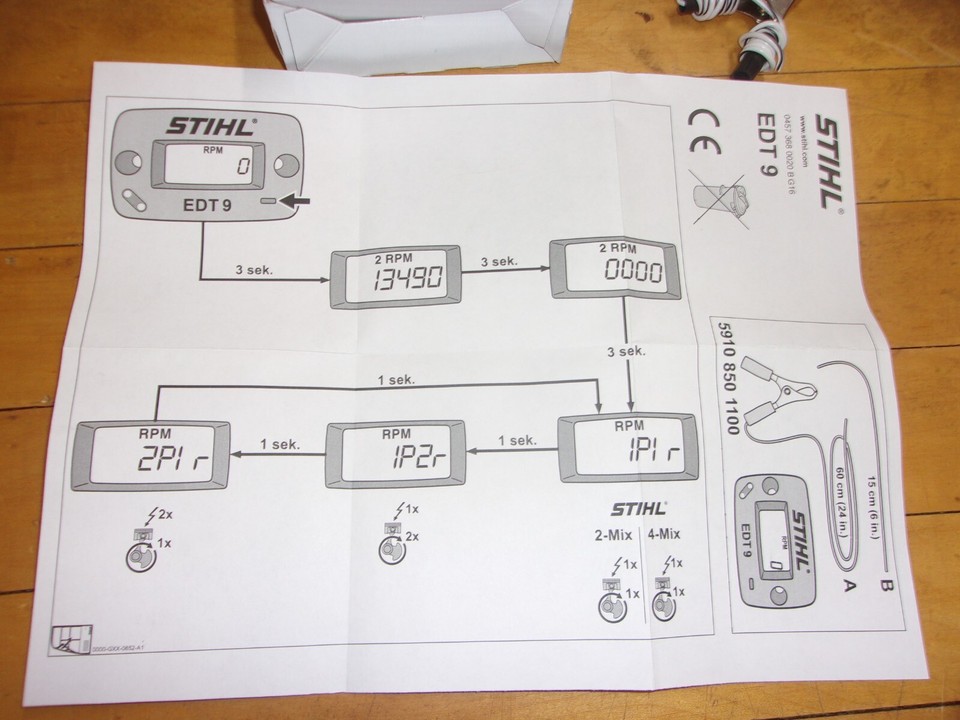 Stihl Specialty Tool Tachometer EDT 9 OEM 5910-850-1100 #GM-E8A1 | eBay
