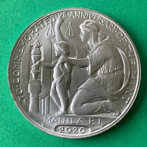 PHILIPPINES 2020 MANILA MINT 100 YEARS COMMEMORATIVE MEDAL, ALUMINUM ...