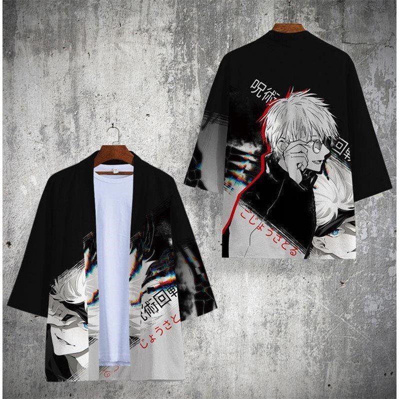 Jujutsu Kaisen Gojo Satoru Anime Cosplay Kimono Costume Haori Casual ...