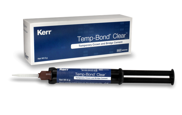 Kerr TempBond Clear Temporary Crown & Bridge Cement 6gm with Triclosan ...