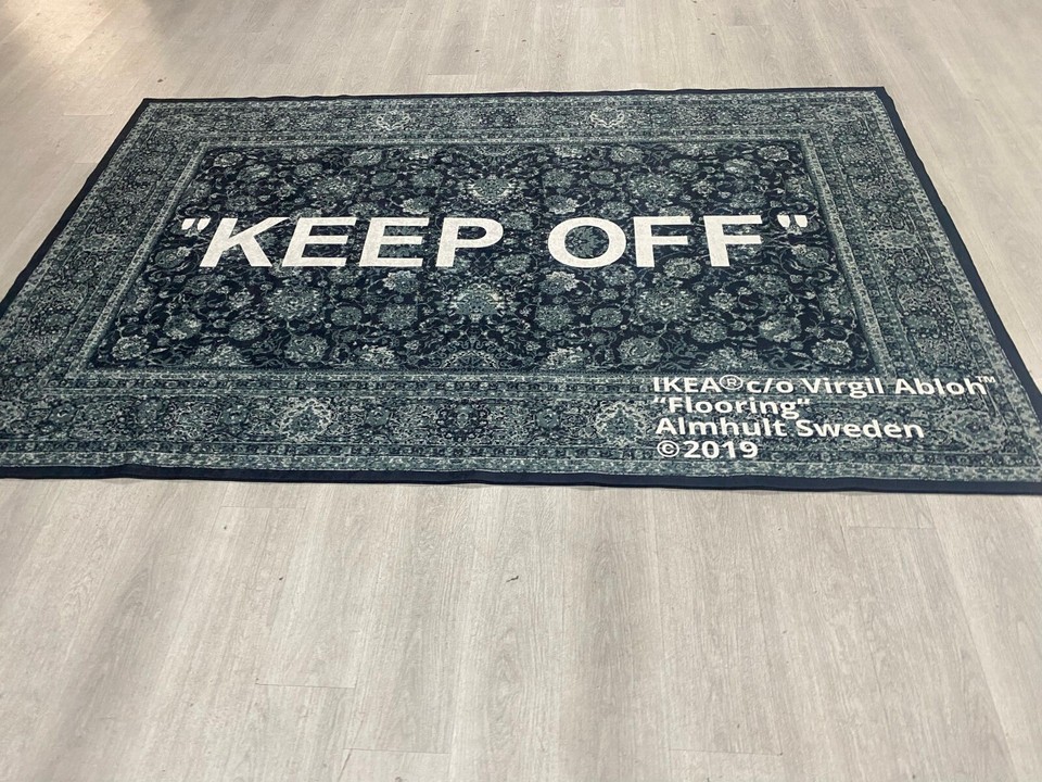 Virgil Abloh Black Keep Off Rug, Popular Decoration, Exhibition Rug ...