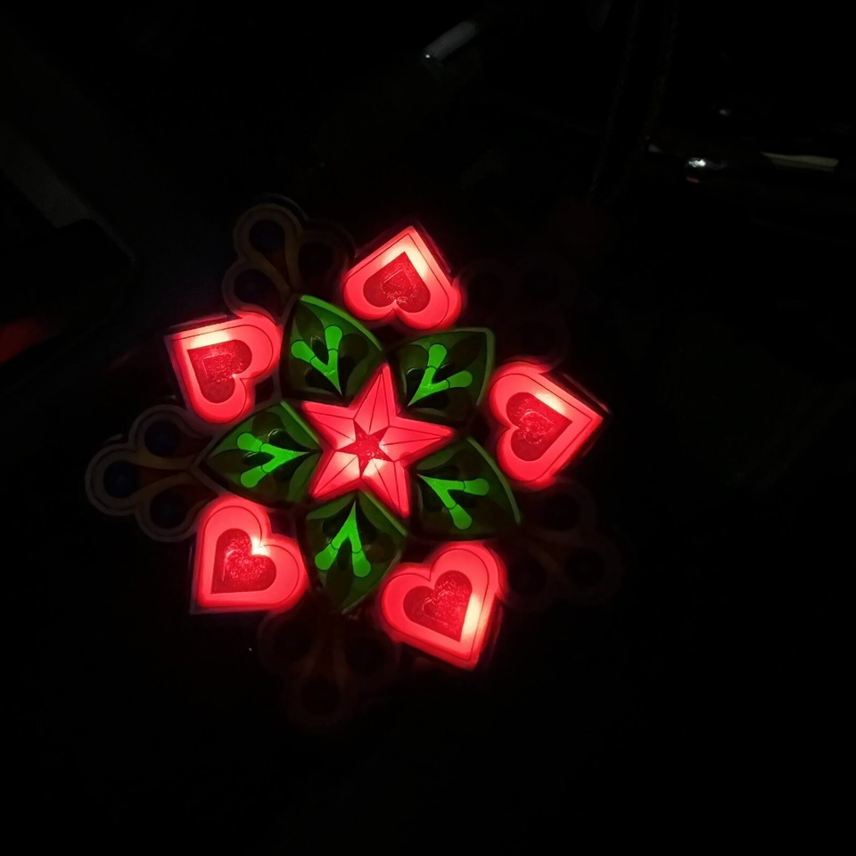 Mini Christmas Lantern Parol Colorful Pattern Blinking Lights USB PLUG ...