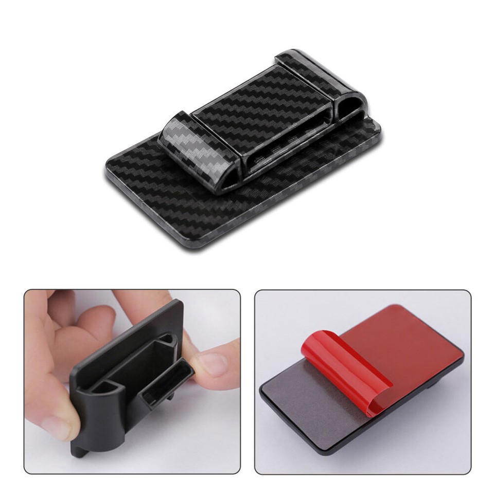 1Pc Carbon Fiber Black Car Seat Belt Stabilizer Limiter Car Interior ...