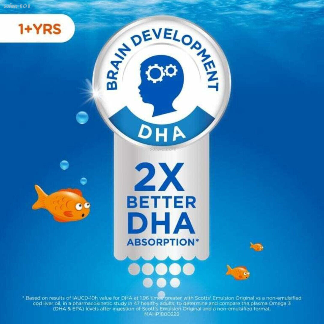 2 x 400ML Scott's Emulsion Cod Liver Oil Extra Original Flavour Immune ...