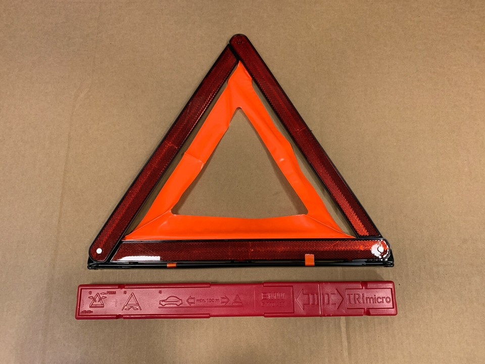NEW GENUINE BMW MINI Hazard Warning Triangle with container Euro OEM ...